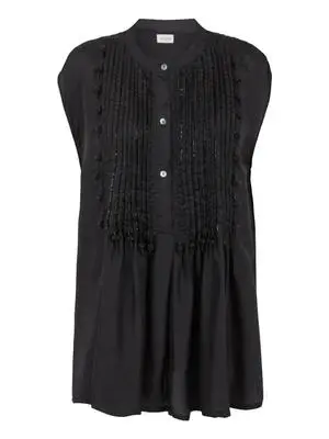 P.a.r.o.s.h P.A.R.O.S.H. Sadio Beaded Blouse Black