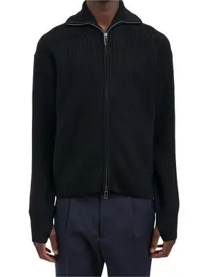 PAOLO PECORA Paolo Pecora Textured Knit Polo Sweater
