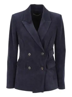 D.EXTERIOR D.Exterior Double-Breasted Jacket With Patch Pockets