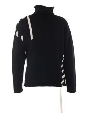 ALPHA STUDIO Alpha Studio Contrast Trim High Neck Knitted Sweater