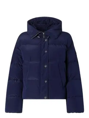 Pinko Zipped Hooded Puffer Coat - Blue