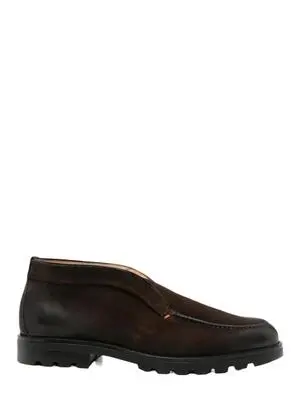Santoni Round-toe Loafers - Darkbrown