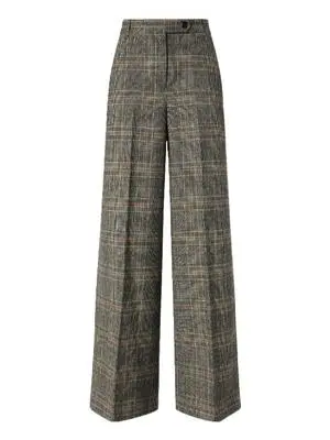 PINKO Pinko Checked Wide-Leg Trousers