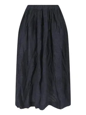 DANIELA GREGIS Gathered Midi Skirt - Black