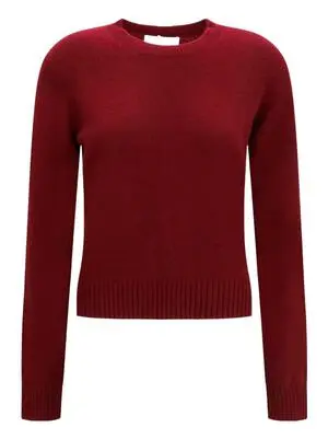 LISA YANG Lisa Yang Mable Ribbed Trim Knitted Sweater Red