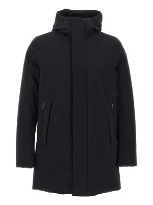 RRD Surflex Hooded Parka Coat - Black
