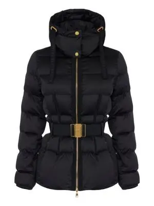 Elisabetta Franchi Long-sleeved Cotton-padded Jacket - Black