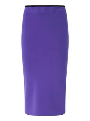 Pinko Pinko Logo Patch Knitted Midi Skirt Blue