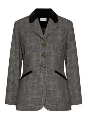MARELLA Marella Slim-Fit Stretch Twill Blazer With Velvet Trim