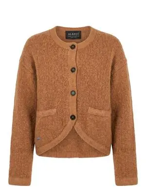Alanui Button-up Bouclé Cardigan - Camel