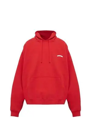 Vetements Long-sleeved Hooded Sweatshirt - Red