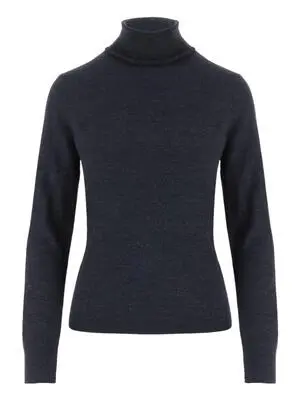 ALLUDE Fitted Turtleneck Knit Sweater - No