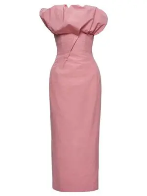 MAGDA BUTRYM Sculptural Neckline Fitted Dress In Pink