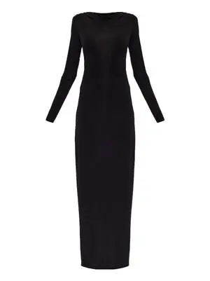 Cult Gaia Long Sleeve Maxi Dress With Contrasting Back Detail - Black