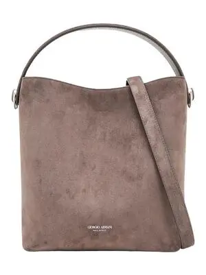 Giorgio Armani Suede Crossbody Shoulder Bag - Brown