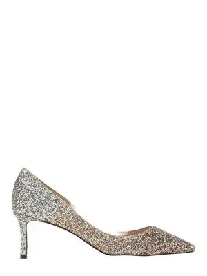 JIMMY CHOO Pointed-toe Glitter High Heels - Silver