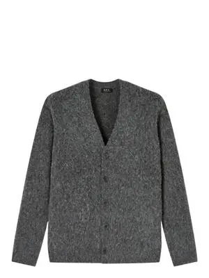 A.p.c. Pierre Alpaca Wool Cardigan - Anthracite