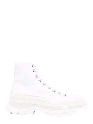 Alexander McQueen Tread Slick Lace-up Sneakers - White