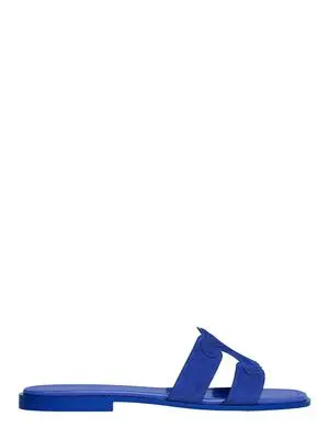 Celine Suede Calfskin Marina Triomphe Mule - Blue