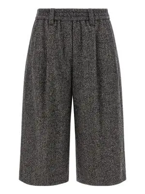 Brunello Cucinelli Brunello Cucinelli Pleated Knee-Length Shorts Black