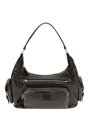 Miu Miu Miu Miu Shoulder Bag Woman Coffee Multicolor