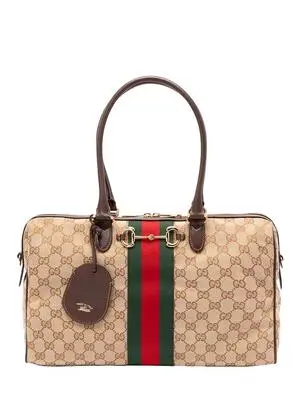 Gucci Horsebit Web Boston Bag - Multicolor