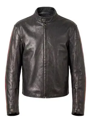 Gucci Calf Leather Biker Jacket - Multicolor