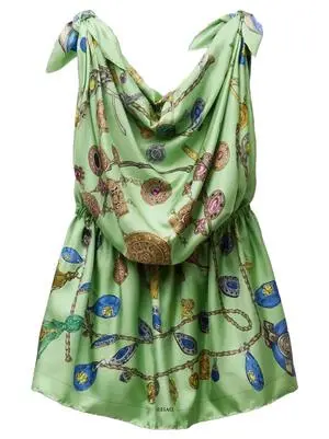 Versace Dress Foulard Print - Multicolor