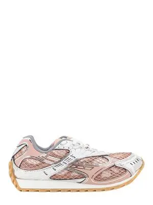 Bottega Veneta Orbit Mesh And Leather Sneakers - Multicolor