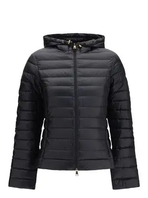 Moncler Igelhood Short Down Jacket In Longue Saison - Black