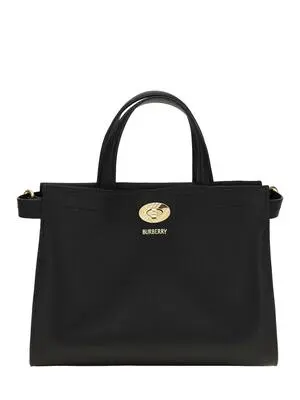 Burberry Mini Cotswolds Check Top Handle Bag - Black