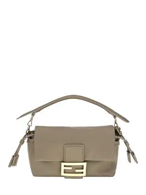 Fendi Small Baguette Soft Nappa Leather Handbag - Cream