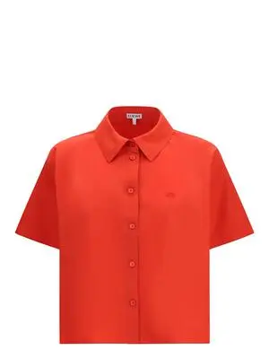 Loewe Short Sleeve Trapeze Shirt - Red