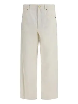 Max Mara 'S Max Mara Cotton And Linen Blend Pants Multicolor