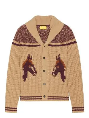Guest In Residence Rodeo Cardigan - Camel Combo