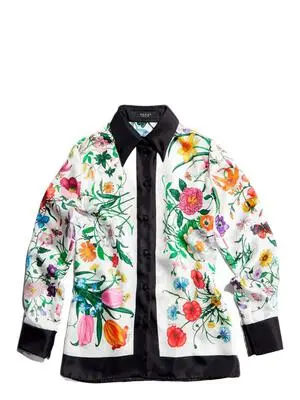 Gucci Flora Print Silk Shirt - Multicolor