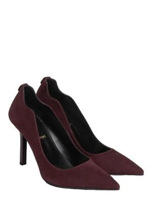 NEROGIARDINI NeroGiardini Scalloped Leather Pumps Bordeaux