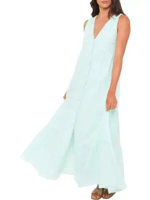 PETAL & PUP Lovisa Eyelet Cotton Maxi Dress - Jade