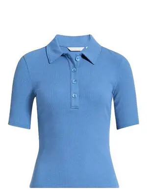 Caslon Ribbed Polo - Blue Glory