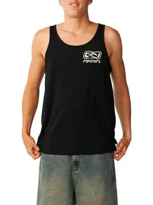 Rip Curl Archive Ripped Graphic Cotton Tank - Black