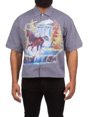 ICECREAM They Were Cones Button-up Shirt - Eclipse