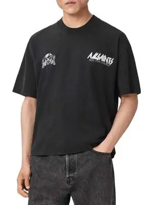 ALLSAINTS Chromium Graphic T-shirt - Washed Black