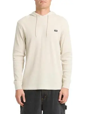 BILLABONG Thermal Hoodie With Logo Patch - Oatmeal