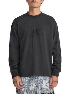 Rvca X Tapout Long Sleeve Heavyweight Cotton Jersey Graphic T-shirt - Black