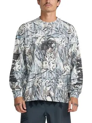 Rvca X Tapout Long Sleeve Heavyweight Cotton Jersey Graphic T-shirt - Camo