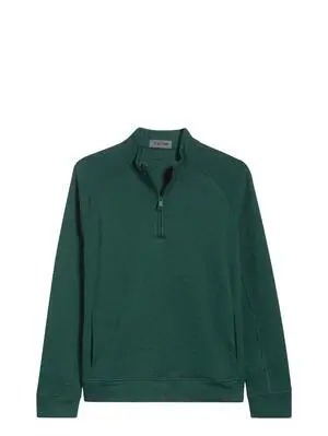 G/fore Dunes Quilted Quarter-zip Pullover - Pine