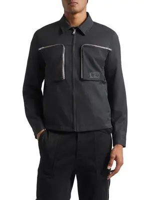 Undercover Logo Patch Zip-up Jacket - Charcoal
