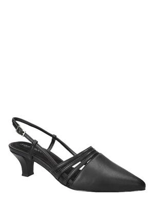 EASY WORKS BY EASY STREET Aura Slingback Kitten Heel Pumps - Black