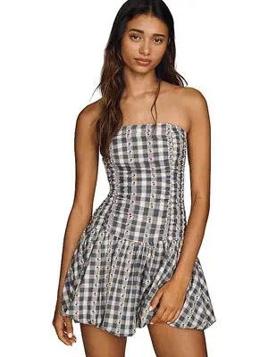 SALTWATER LUXE Leightyn Bubble Mi Dress - Blue Pattern