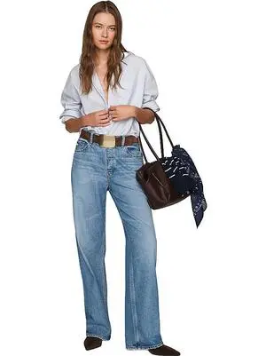 AG AG Billie Low-Slung Straight Leg Jeans In Light Wash